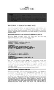 BAB 5 MANIPULASI DATA - Repository